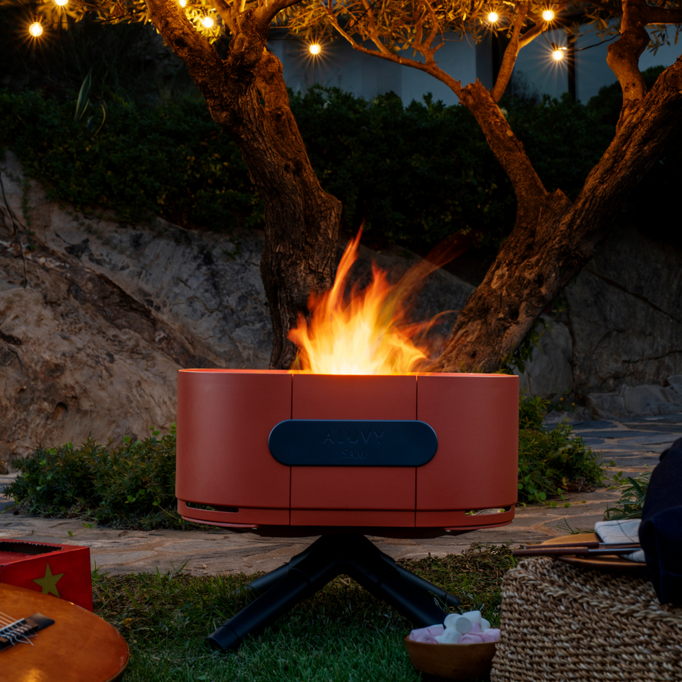 ALUVY SAM Basalt Low Brazier - Terracota — Core Supply Group Pty Ltd