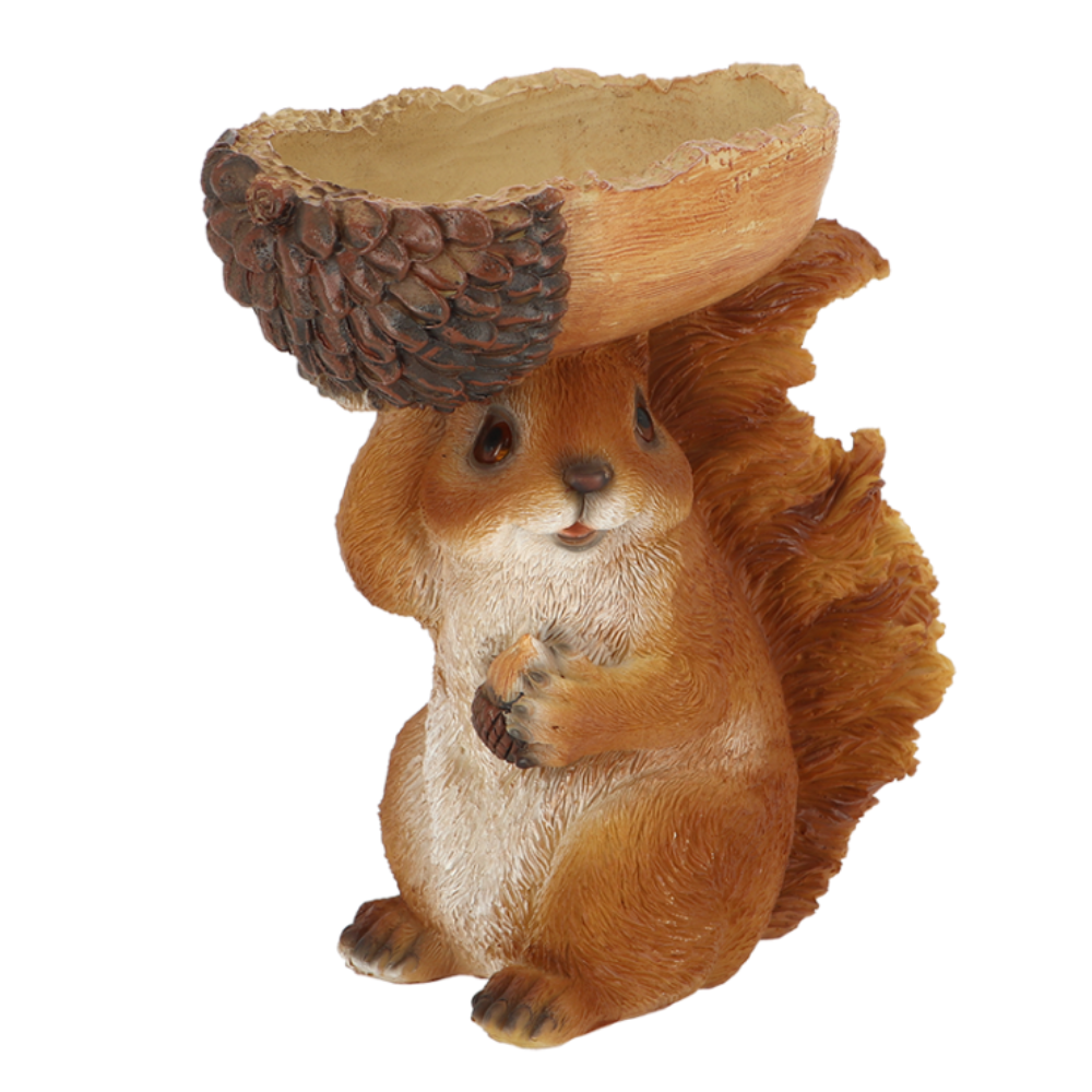 ESSCHERT DESIGN Squirrel W/ Acorn Bowl Statue — Core Supply Group Pty Ltd