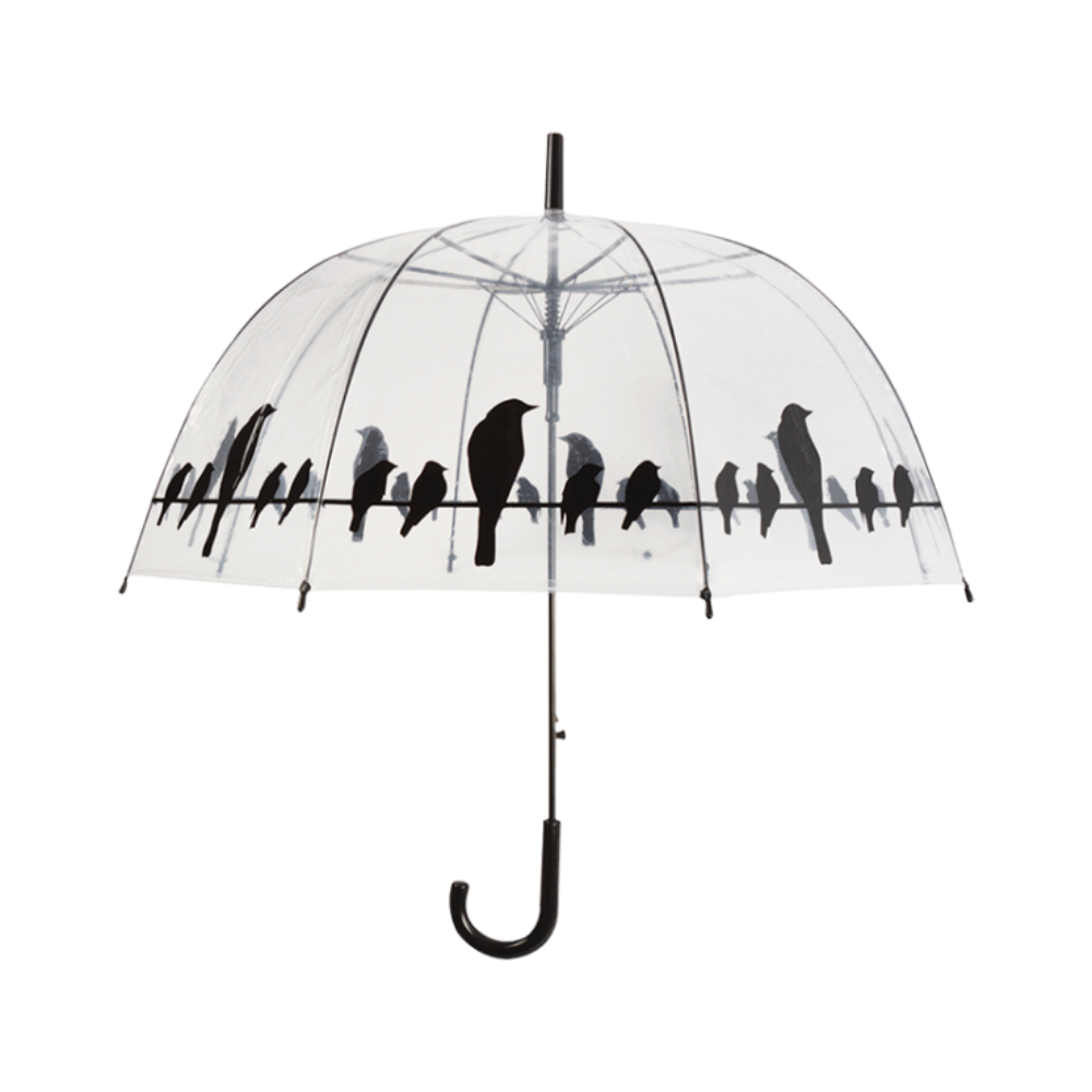 ESSCHERT DESIGN Transparent Umbrella - Birds On Wire — Core Supply ...
