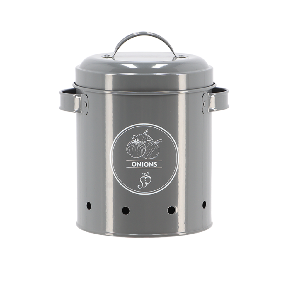 ESSCHERT DESIGN Onion Storage Tin - Grey — Core Supply Group Pty Ltd