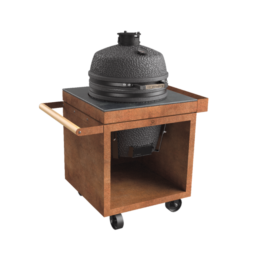 OFYR Pro + Kamado Grill Stand w/ Ceramic Tabletop - Corten Steel **Lim ...