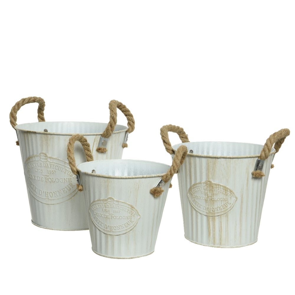 KAEMINGK Iron Bucket Round - Set of 3 **Limited Stock** — Core Supply ...