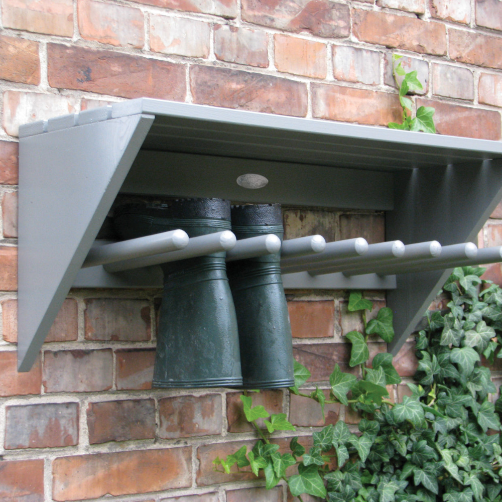 ESSCHERT DESIGN Wooden Wall Mounted Boot Rack - Grey — Core Supply ...